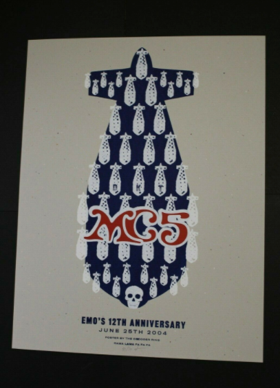 Poster - DKT / MC5 "Emo's 12th Anniversary" feat. Riverboat Gamblers,